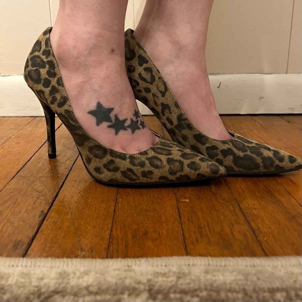 Sam & Libby Leopard Animal Print High Heels Pumps - Gem